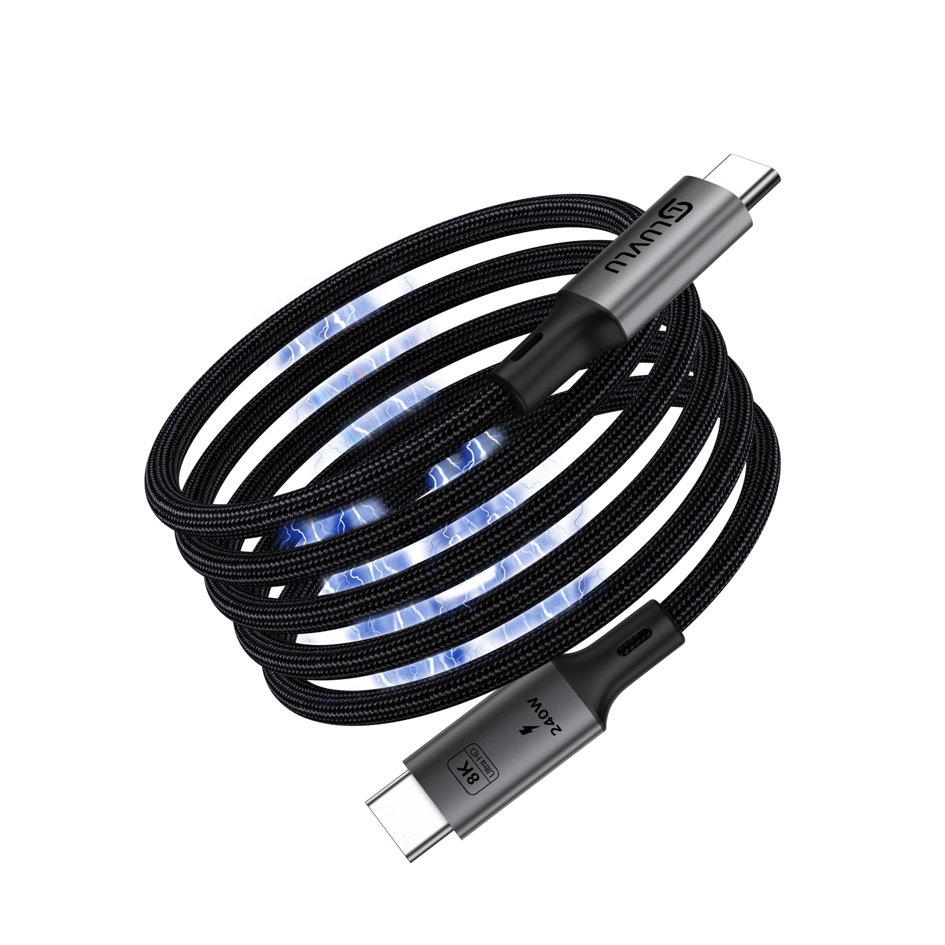 Cablu USB C 4.0 LUVLU®, USB C-C, 8K@60Hz / 4K@144Hz, PD 240W Super Fast ...