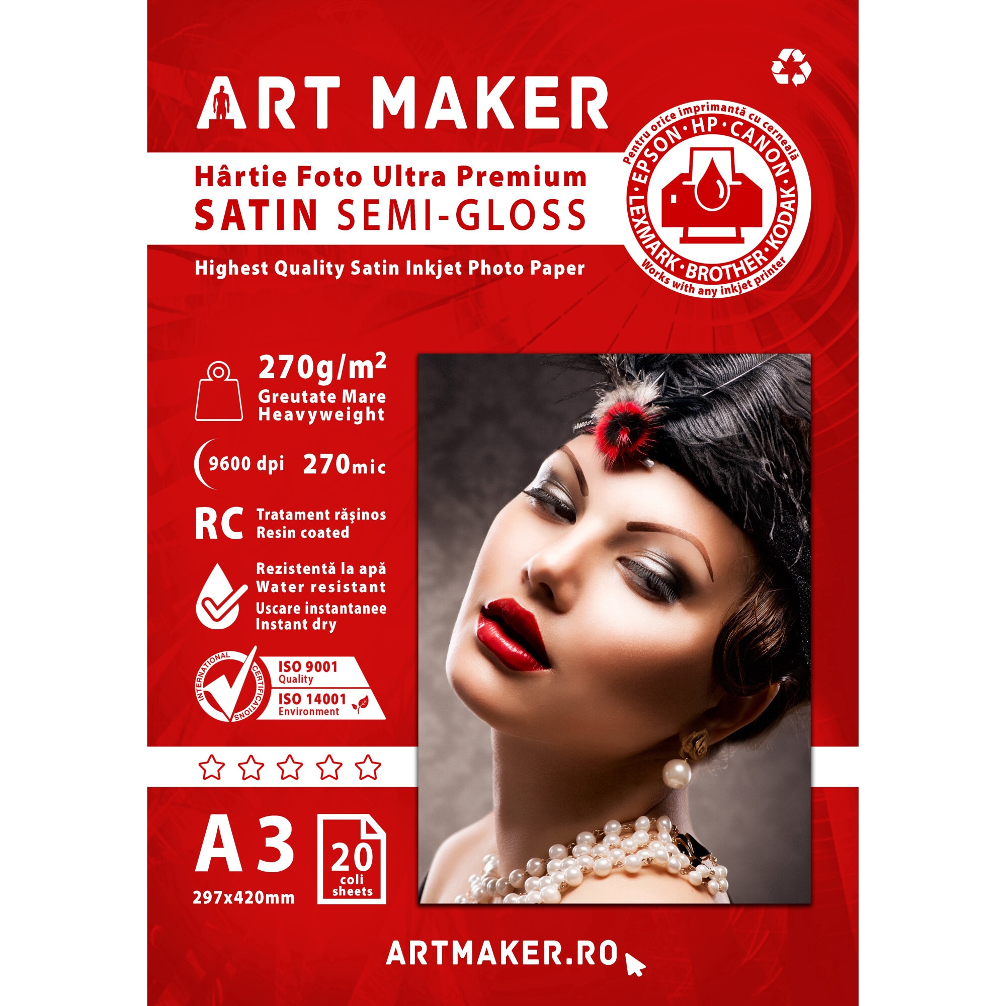 Hartie foto Satin, A3, 20 coli - eMAG.ro