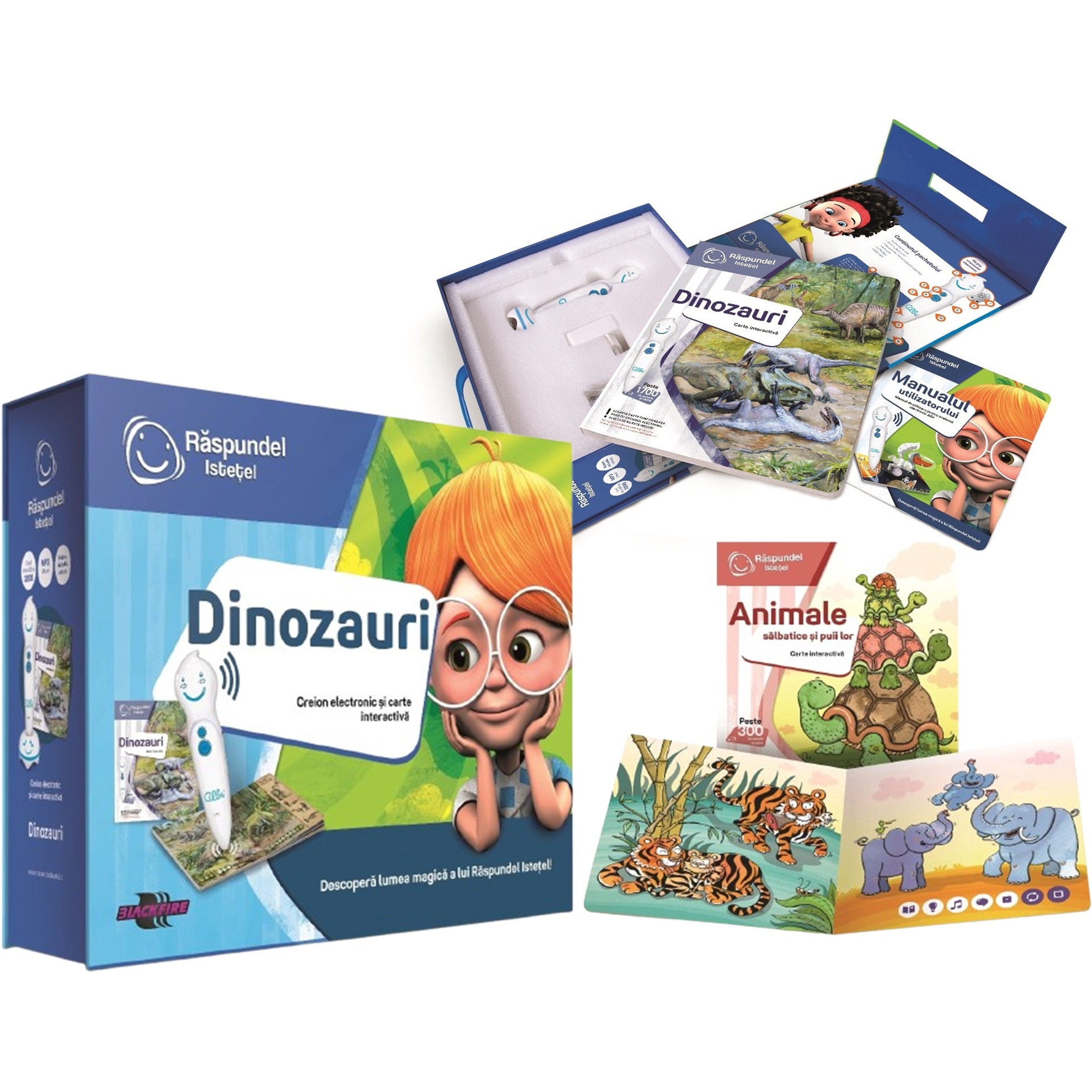 Set educativ Raspundel Istetel - Dinozauri si animale salbatice, creion ...