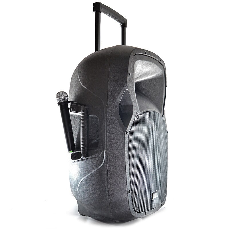 Boxa activa portabila QSM-BX15BT1/USB/SD/BT cu 2 Microfoane Wireless ...