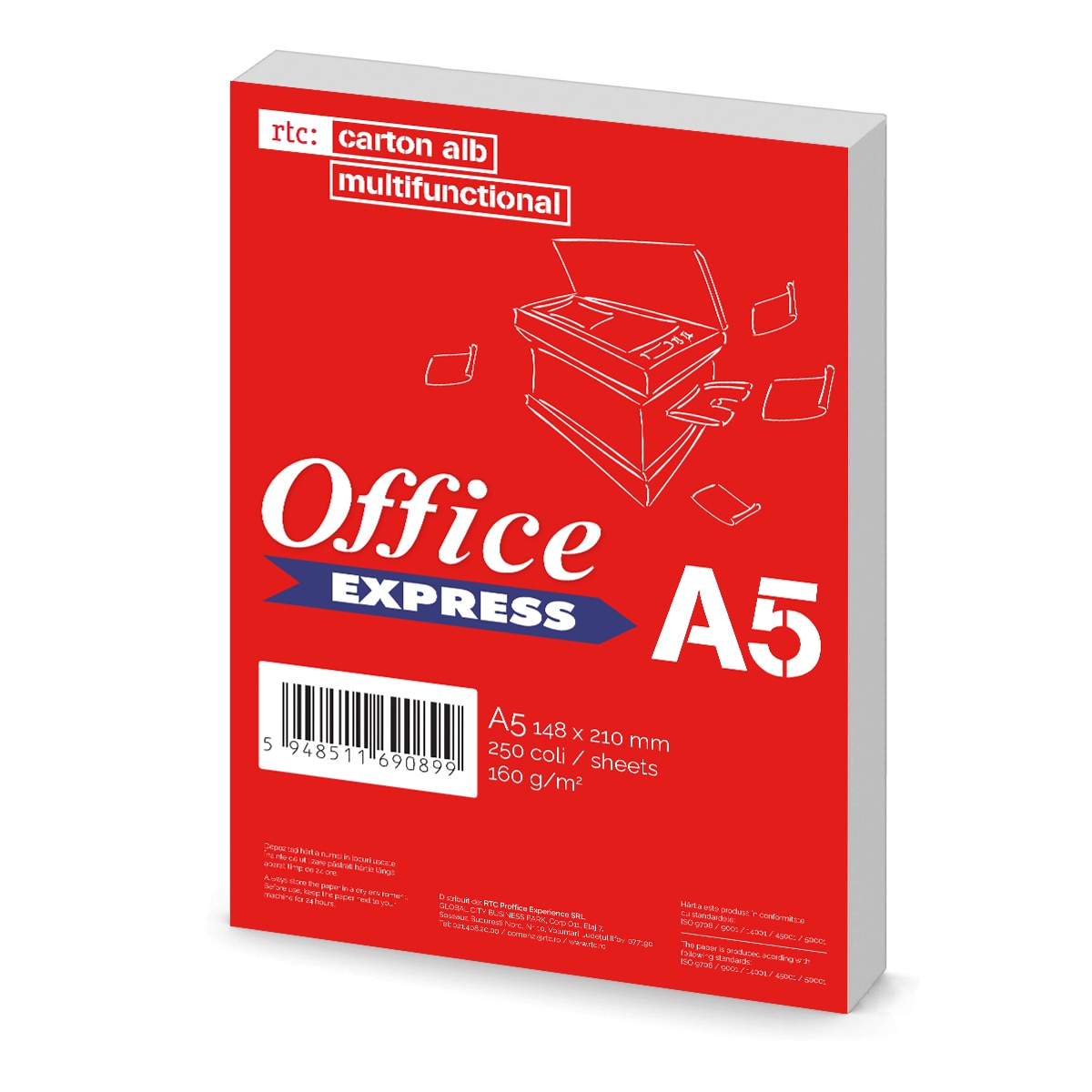 Carton alb Office Express A5, 160g, 250 coli/top - eMAG.ro