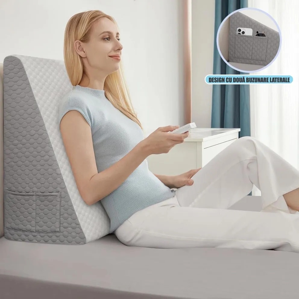 Perna Suport cu Plan Inclinat din Spuma cu Memorie, Linomag®, pentru ...