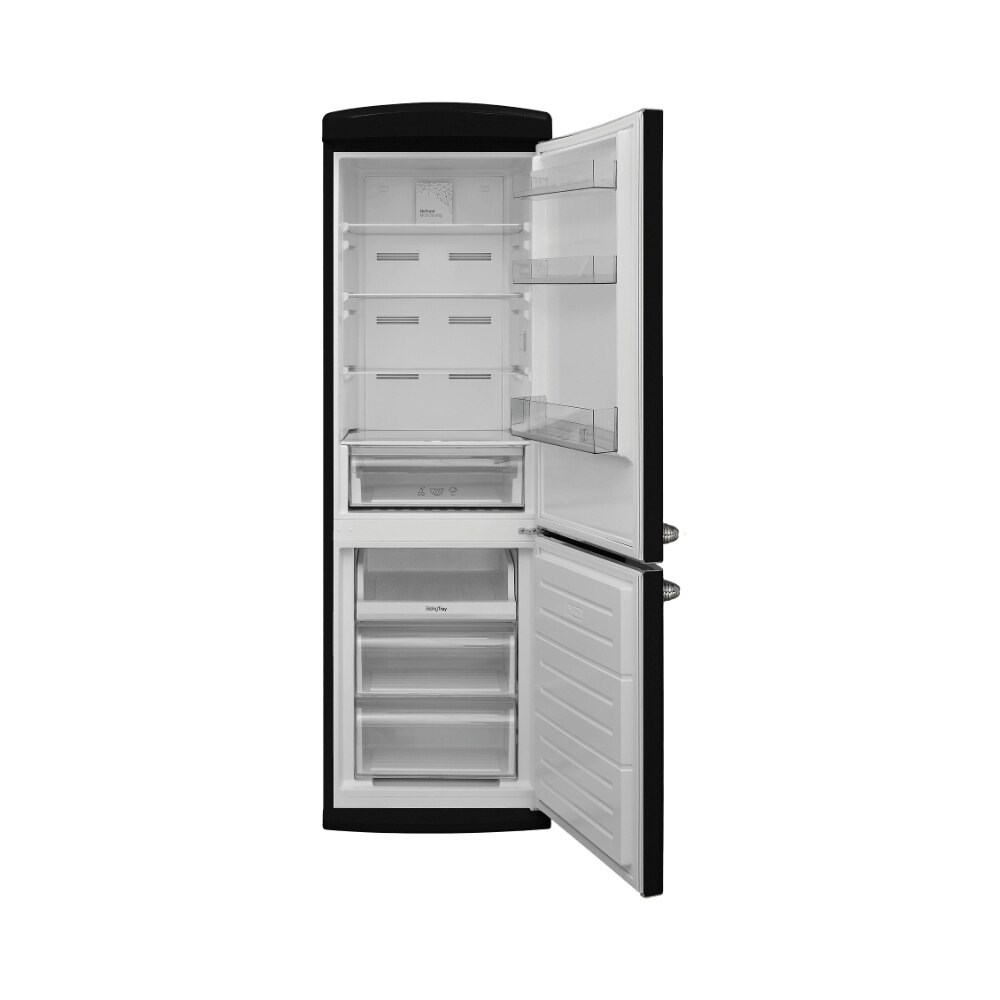 Frigider cu doua usi Finlux FXCARE 373030 BLE BLACK, No Frost, Design ...