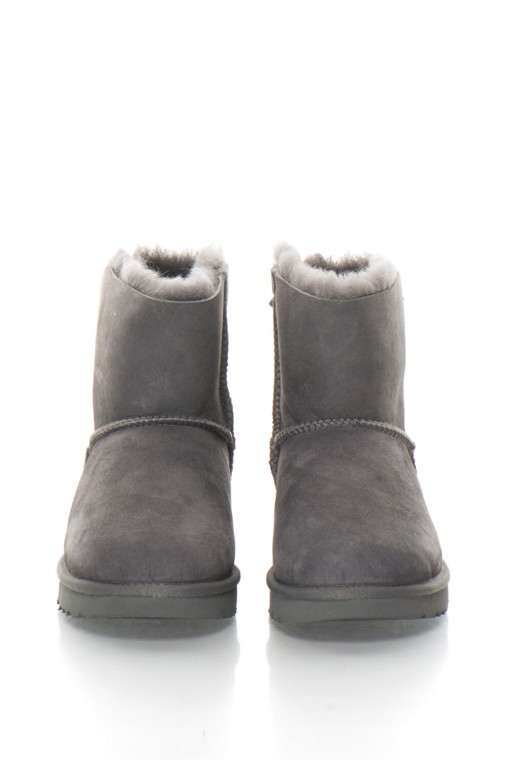 UGG, Ghete de piele intoarsa, fara inchidere Mini Bailey Bow II, Gri, 8 ...