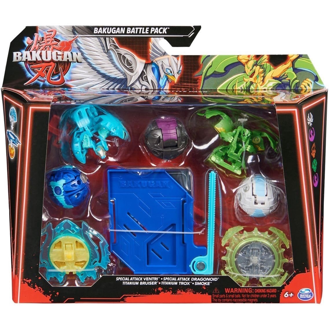 Set Bakugan Battle Pack - Special Attack Ventri, Dragonoid, Titanium Bruiser, Titanium Trox ...