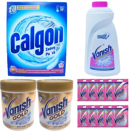 Pachet - 2 x Vanish Gold Oxi action Pudra pentru haine albe, 423 g + 10 ...