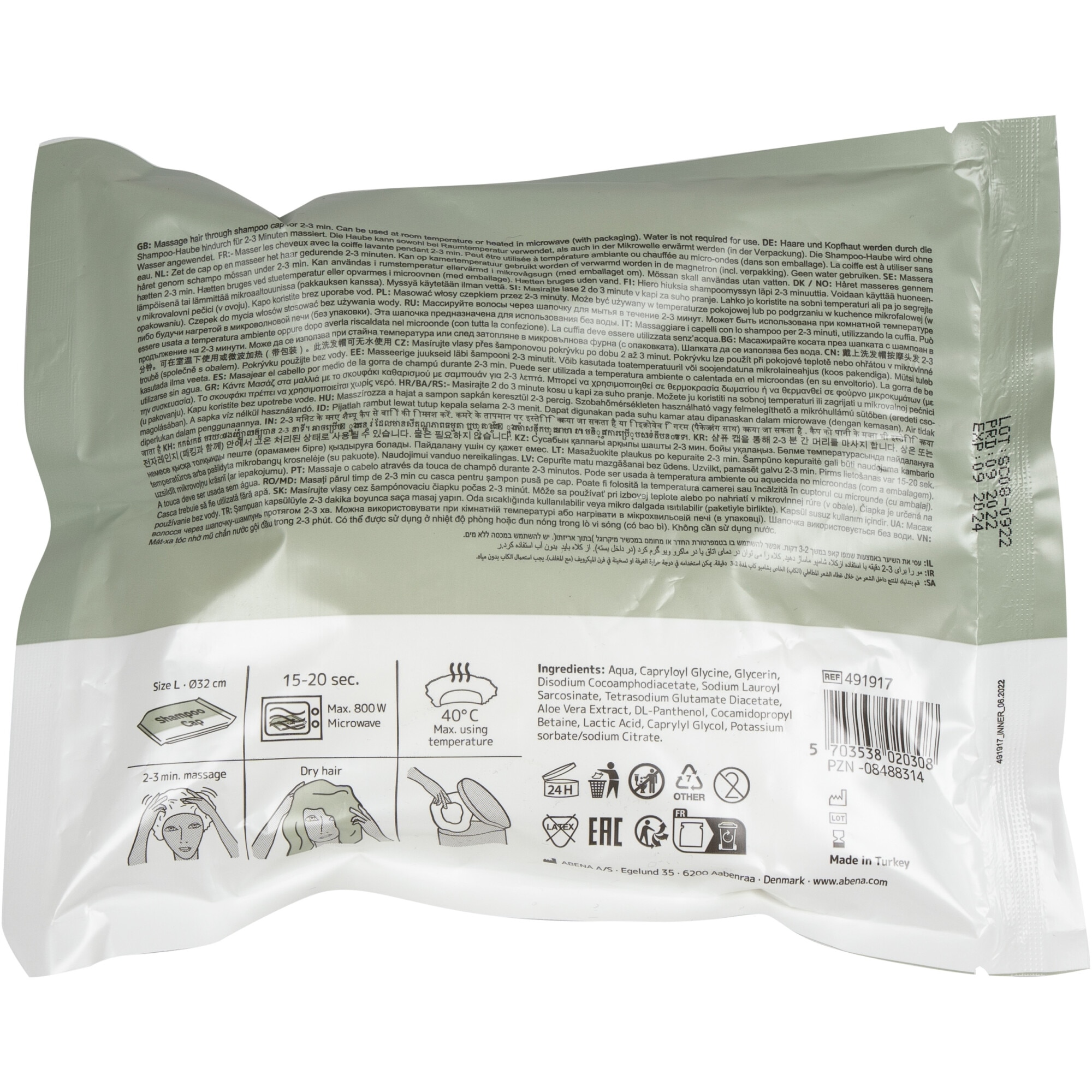 Casca 2in1 pentru spalarea parului fara apa, sampon si balsam, Ø 32 cm ...