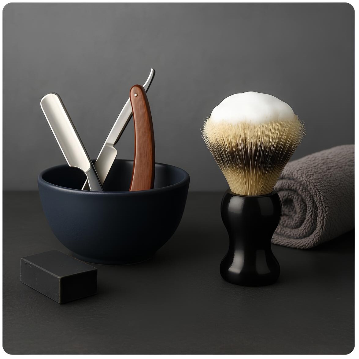 Set De Barbierit Clasic, LEWER, Brici Otel Inoxidabil, Pensula, Curea ...