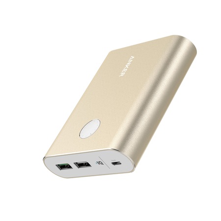 Acumulator extern Anker PowerCore+ Premium, 13400 mAh, Auriu - eMAG.ro