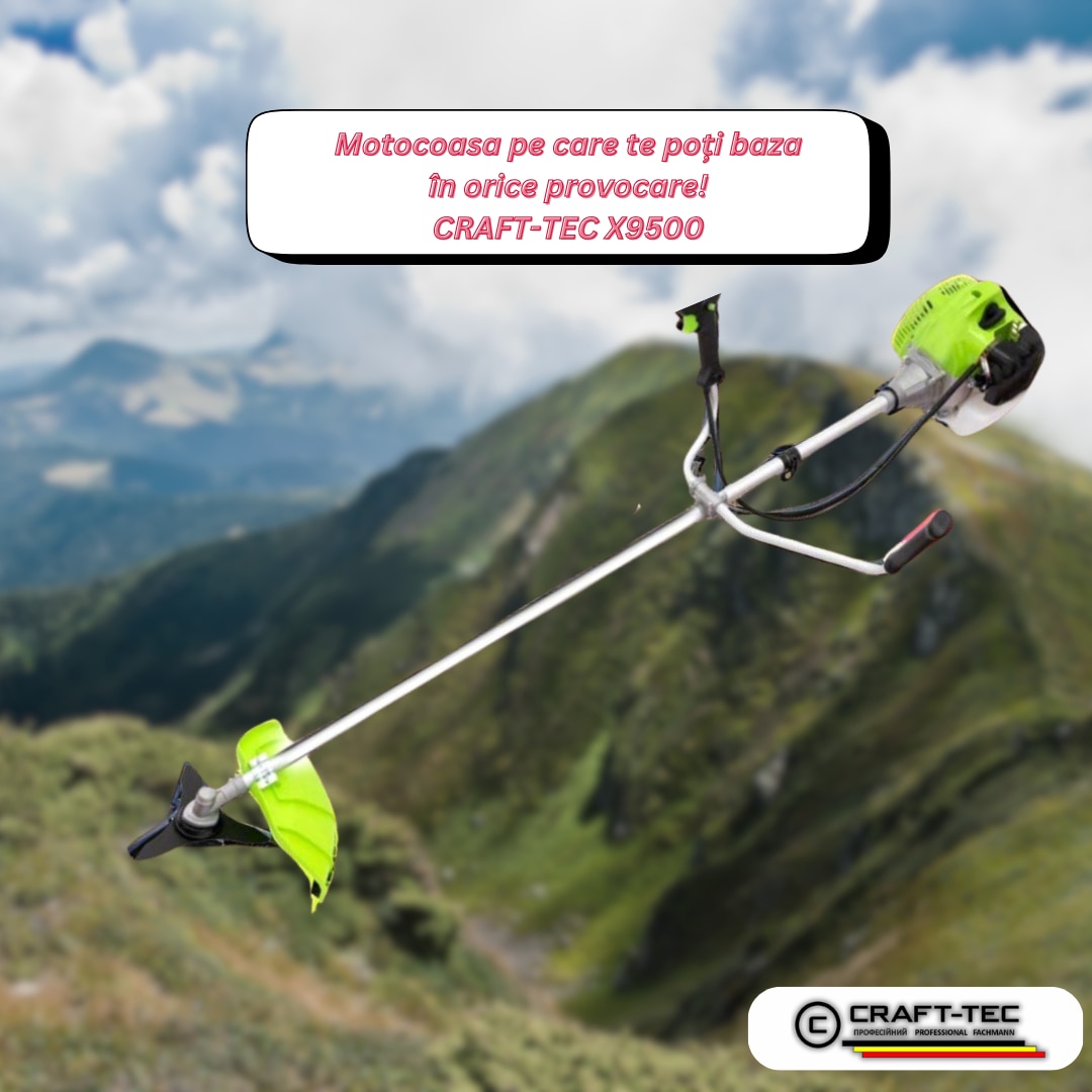Motocoasa benzina Craft-tec® EXTRA POWER ULTRA PRO X9500, 7 kW, 9.5 CP ...