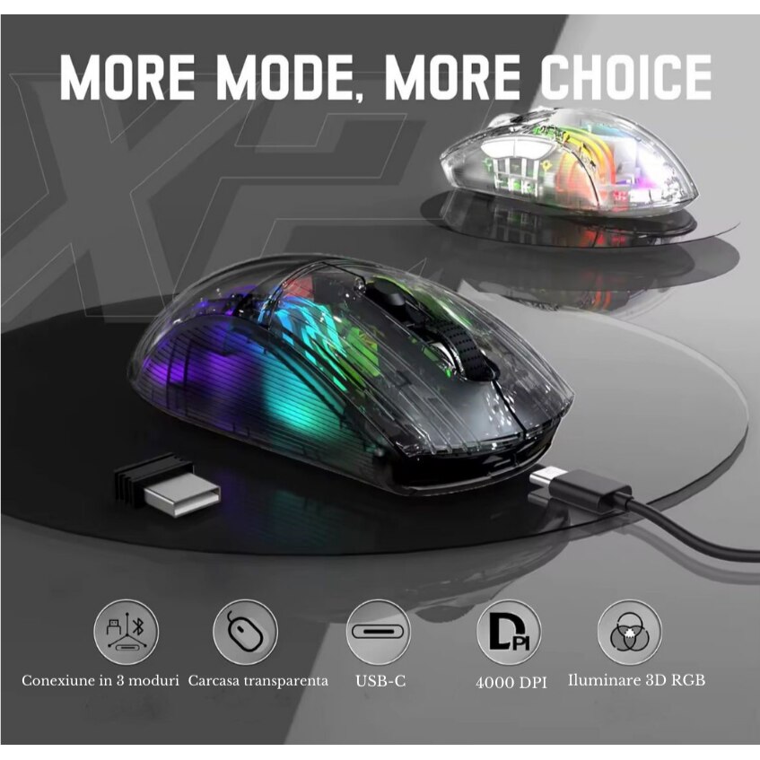 Mouse de gaming wireless Attack Shark X2 Pro - eMAG.ro