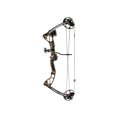 Arc cu compus Poe Lang Rex Quad - Camo - set cu 2 sageti, vizor, suport ...