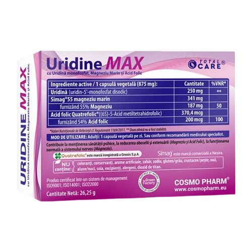 Uridine Max, Cosmo Pharm, 30 capsule - eMAG.ro