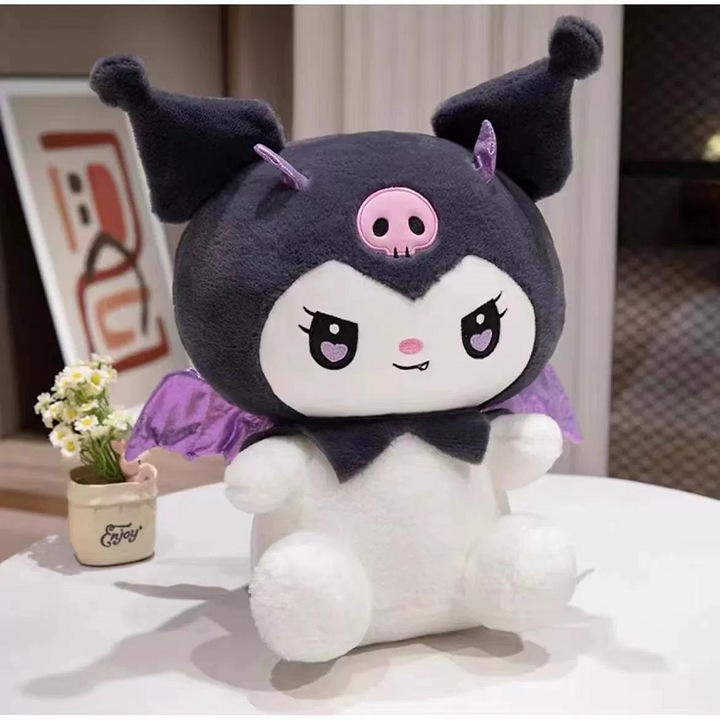 Jucarie de Plus Kuromi Sanrio, AjieQaQ, 20cm, Material Pufos ...