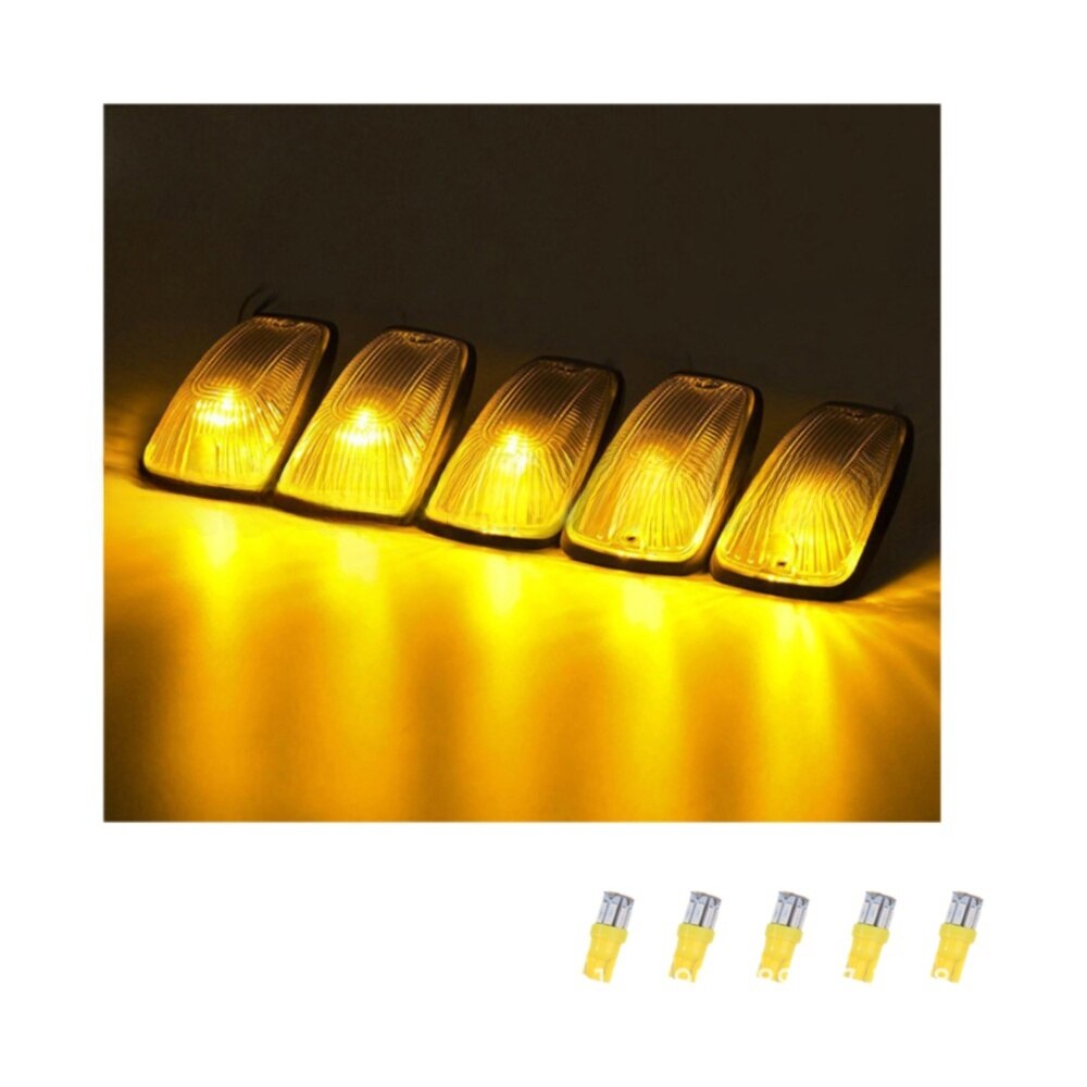 Set 5 becuri LED galbene pentru camion, 12V, dimensiuni 137x76x38mm ...