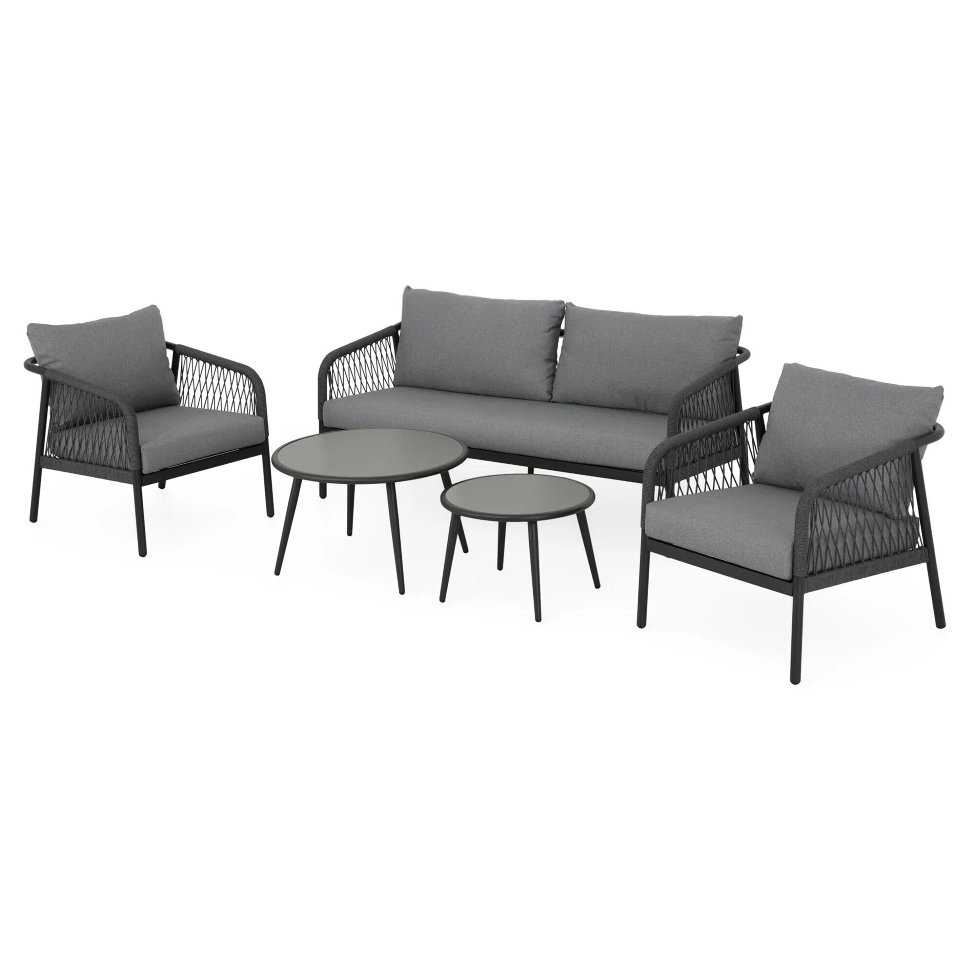 Set mobilier gradina/terasa 2 fotolii, canapea si 2 masute, Maison Mex ...