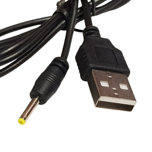 Cablu alimentare USB la DC 2.5 mm x 0.7 mm, 70 cm, negru, Nafpro - eMAG.ro