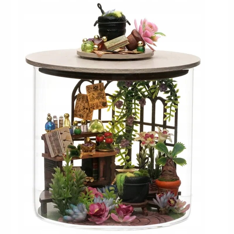 Casuta de papusi miniatura DIY Gradina magica, Habarri, Accesorii ...