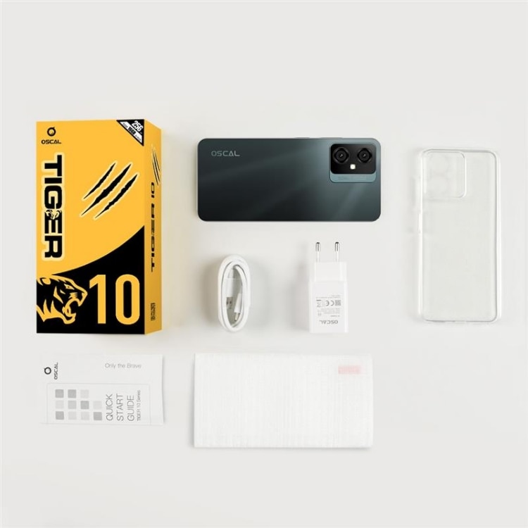 Смартфон Oscal TIGER 10 Stardust Grey, 4G, 6.56" HD+, 8GB RAM, 256GB ...