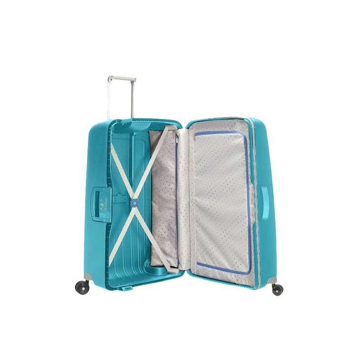 Troler Samsonite S'Cure Spinner, 75x52x31cm, aqua blue - eMAG.ro