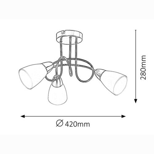 Lustra Rabalux Polla, 3xE14, alb-crom satinat - eMAG.ro