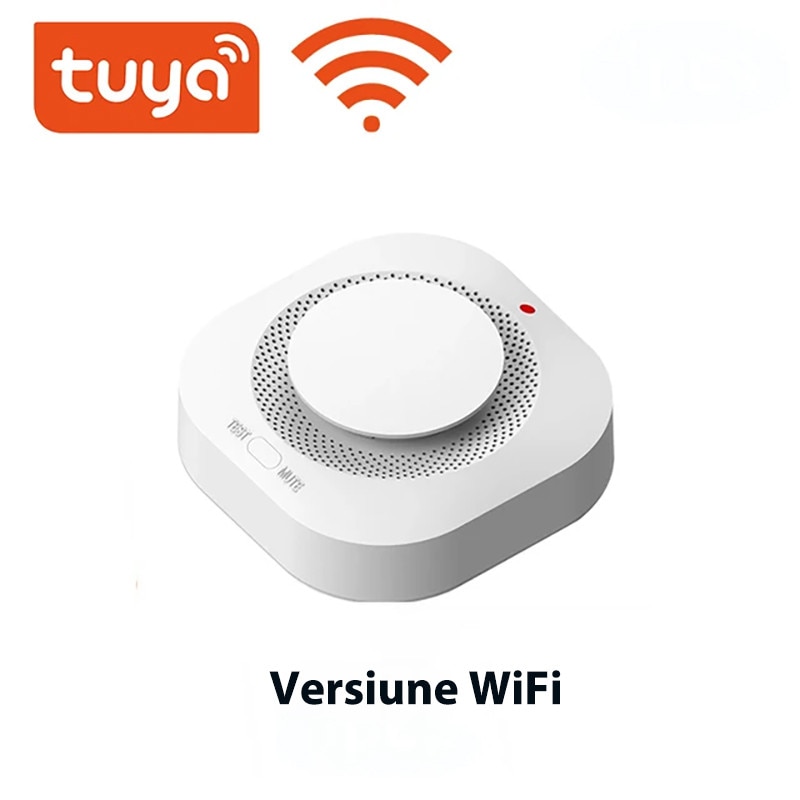 Detector fum cu senzor, Rqiurpn, smart Wireless, compatibil cu ...