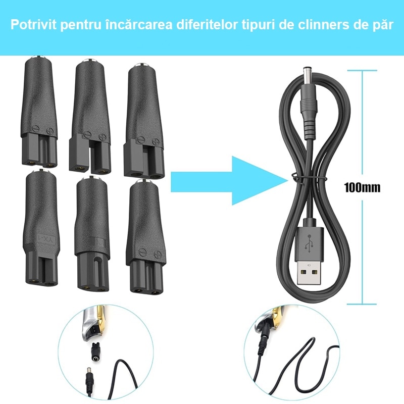 Set 8 Cablu Alimentare Aparat Ras Philips, Rqiurpn, cu 6 adaptoare ...