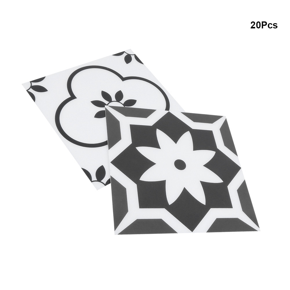 Set 20 Stickere Decorative Autocolante pentru Podea si Perete, 20x20cm ...