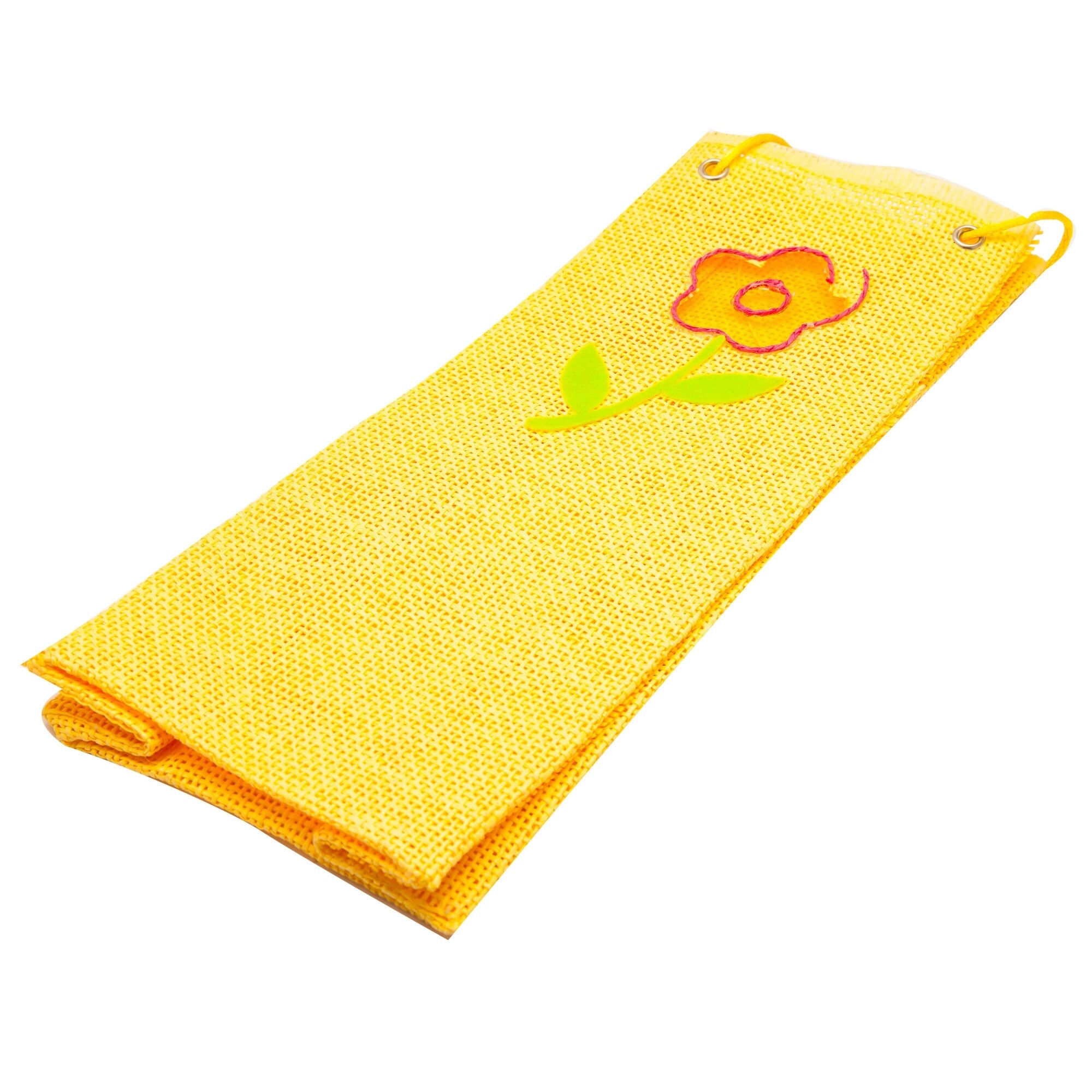 Punga cadou cu floare, rafie, 31,5x12,5x8 cm, Galben - eMAG.ro