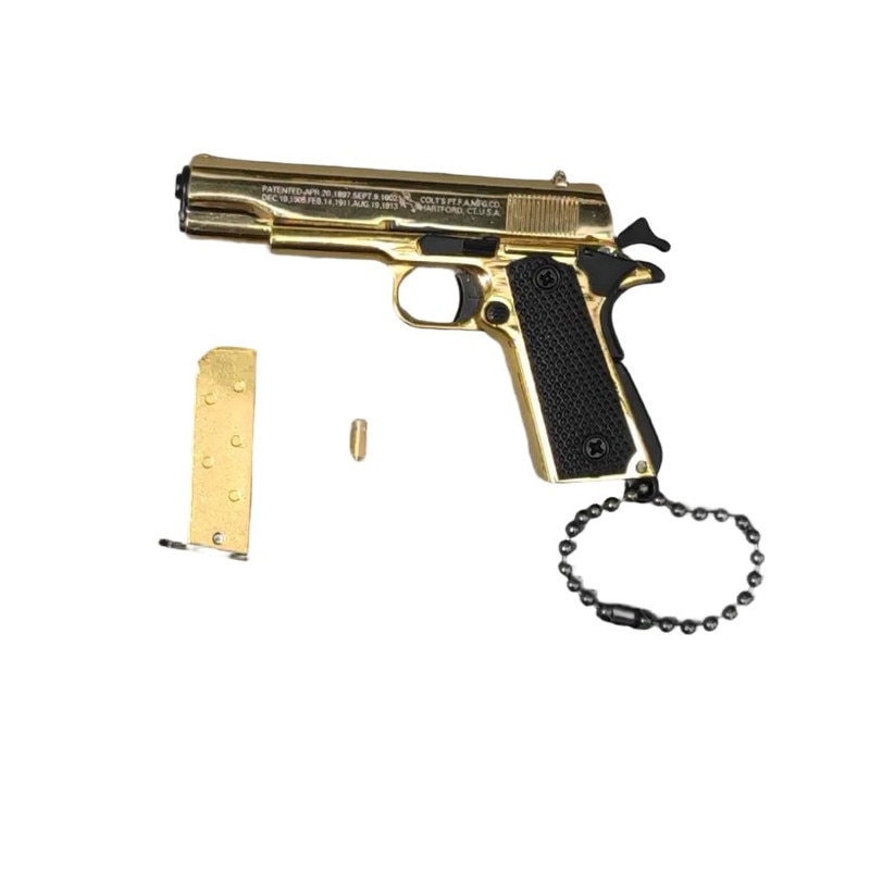Метален ключодържател 1911 г., мини пистолет, 1:3, 7см х 3,7см ...
