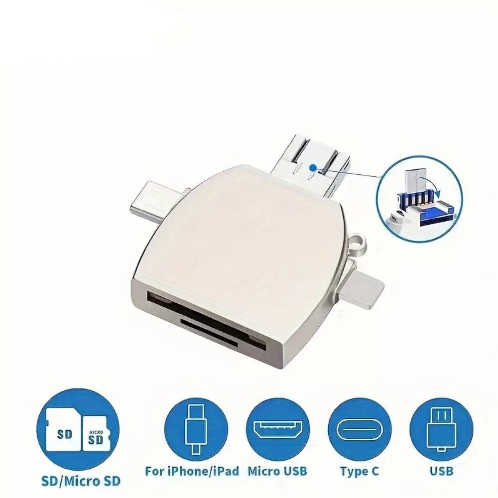 Cititor de carduri USB multifunctional 5 in 1, FomoX, pentru telefon ...