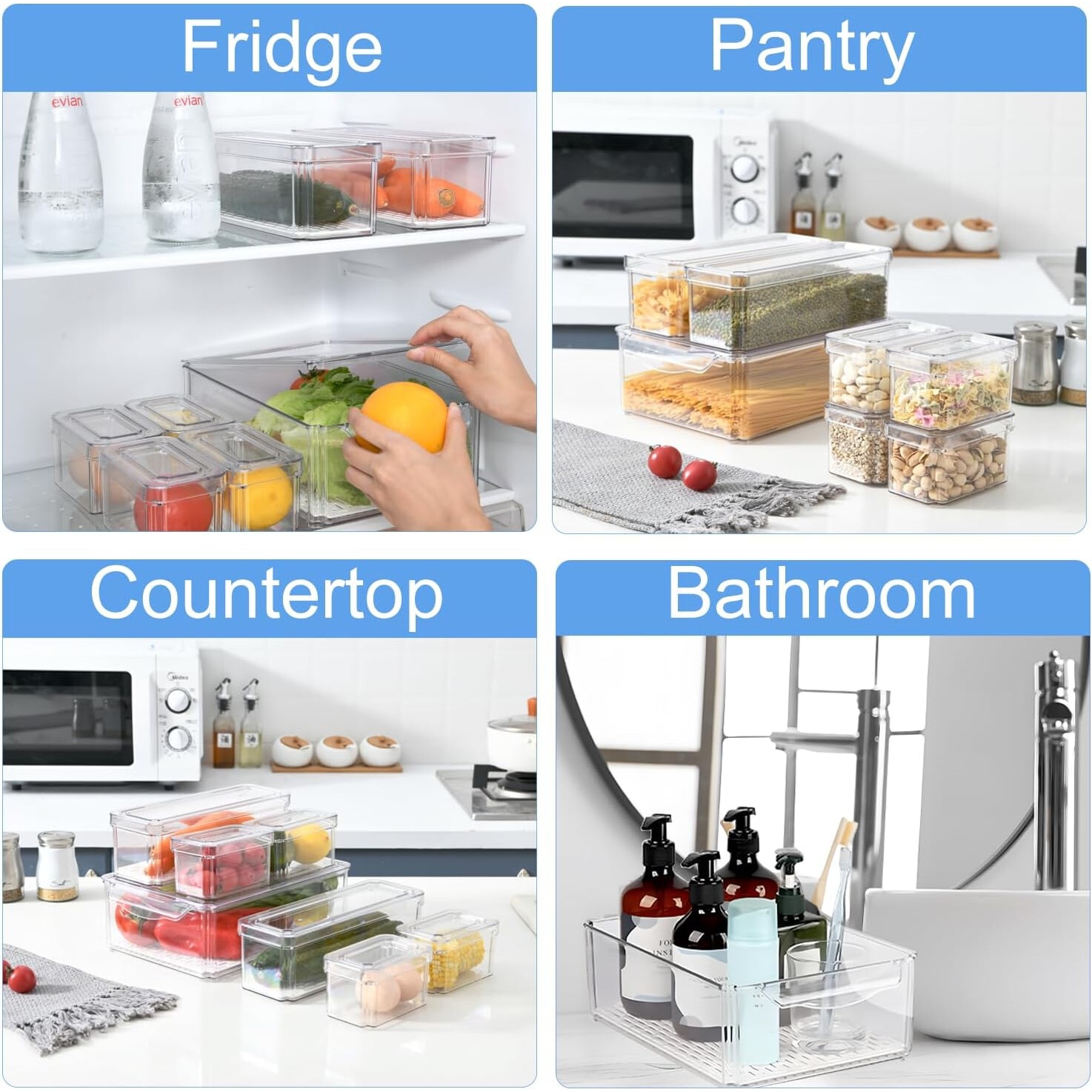Set 10 Recipiente pentru Bucatarie pentru Stocarea Alimentelor, cu ...