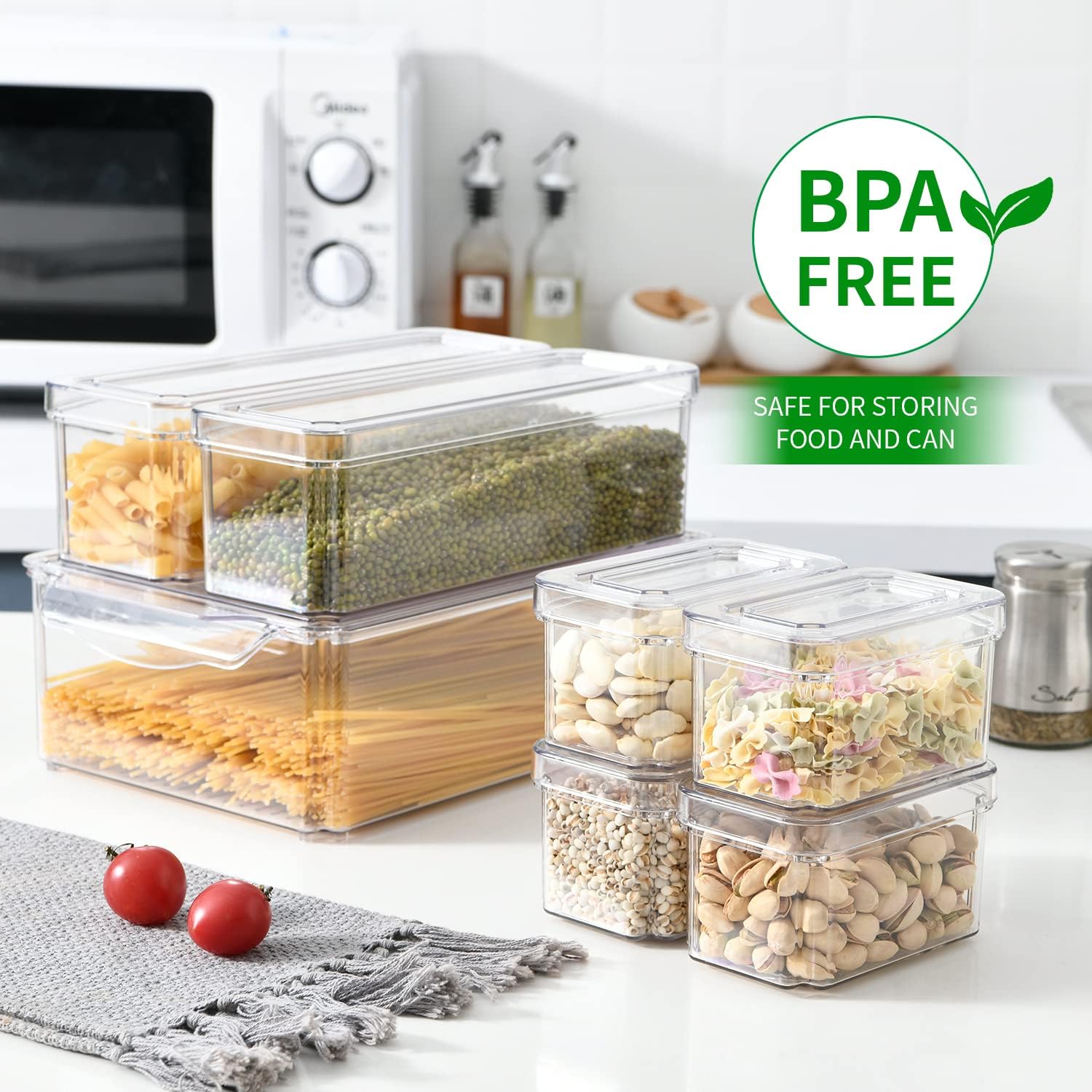 Set 10 Recipiente pentru Bucatarie pentru Stocarea Alimentelor, cu ...