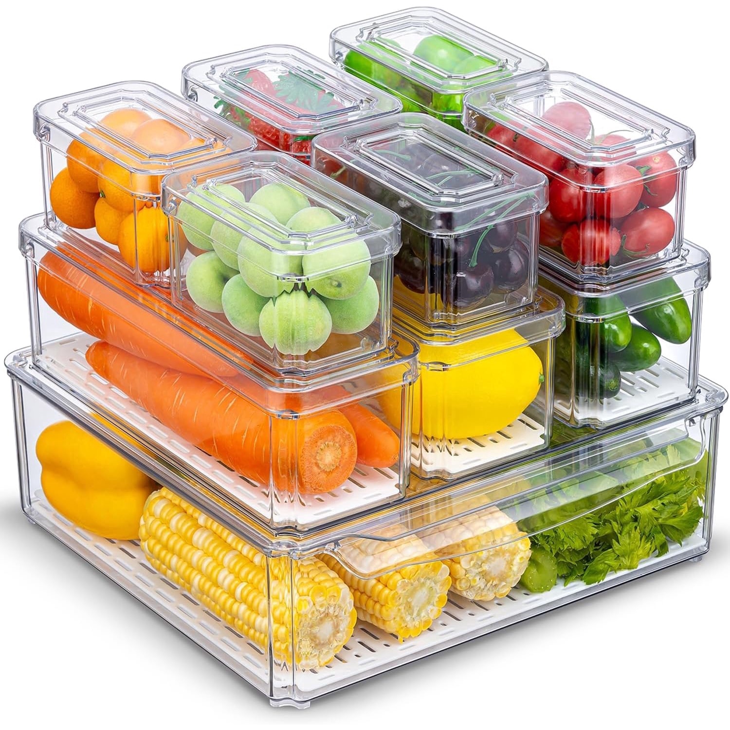 Set 10 Recipiente pentru Bucatarie pentru Stocarea Alimentelor, cu ...