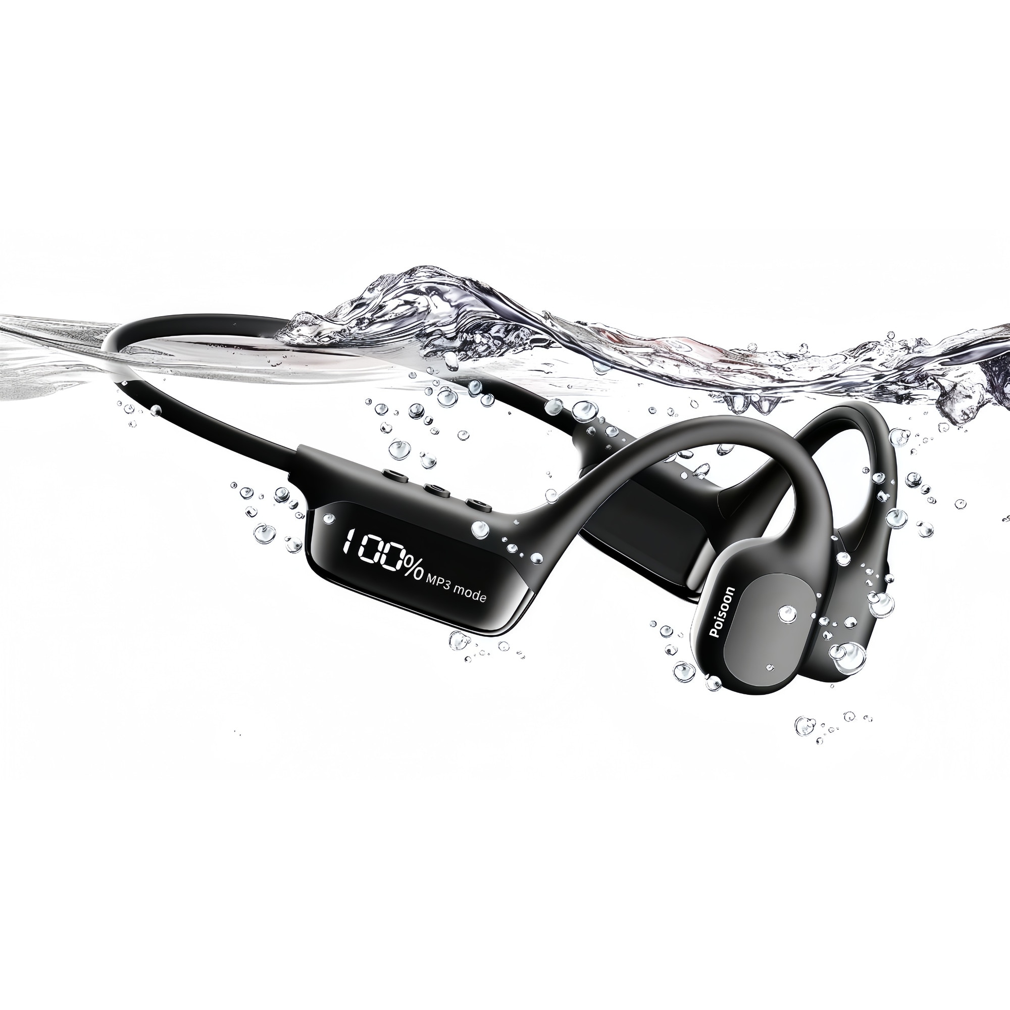 Casti wireless pentru inot, Casti cu conductie osoasa 2 in 1 cu MP3 ...