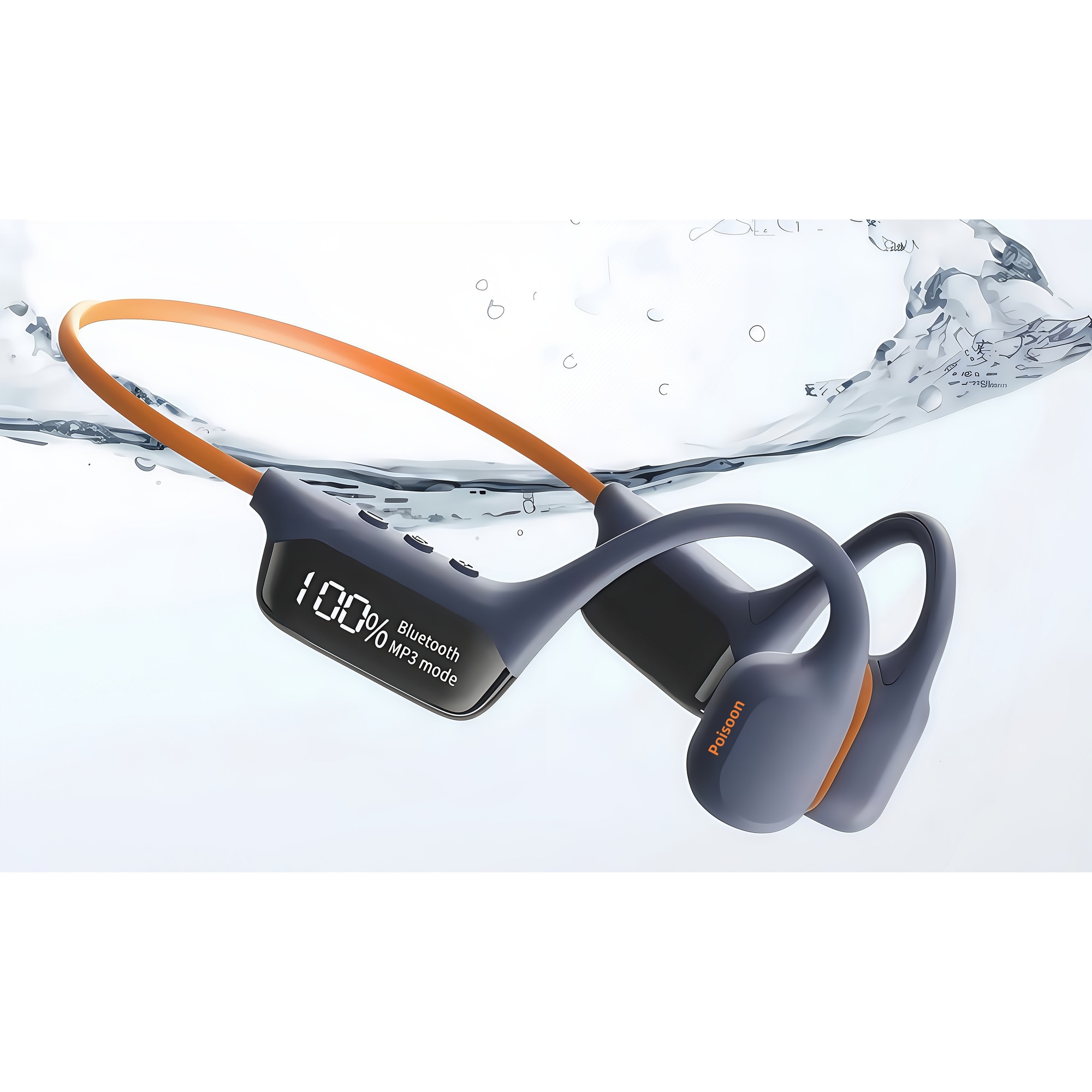 Casti wireless pentru inot, Casti cu conductie osoasa 2 in 1 cu MP3 ...