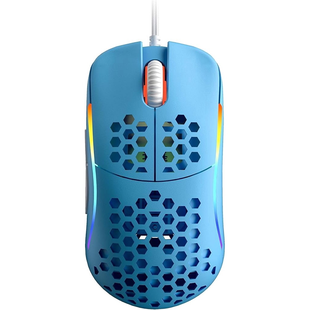 Мишка HK Gaming NAOS M, Honeycomb структура, кабелна RGB, 12 000 dpi, 7 ...