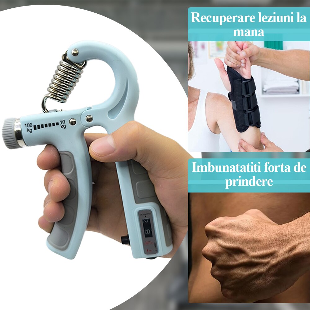 Dispozitiv de intarire a fortei mainii, set cu rezistenta ajustabila 10 ...