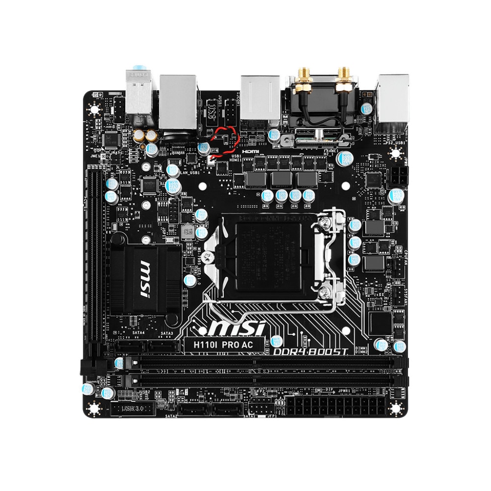 MSI H110I PRO AC 2xDDR4 H110 LGA1151 Mini-ITX alaplap - eMAG.hu