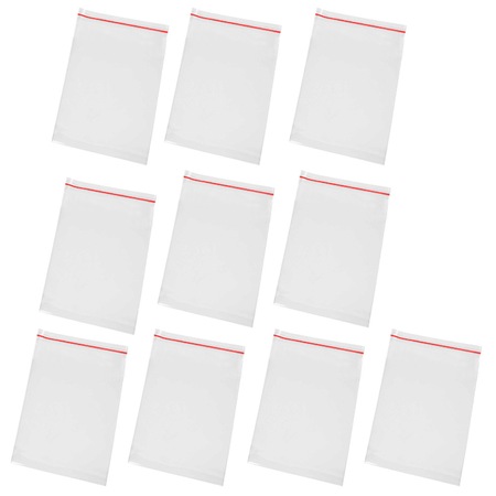 Set 10 pungi cu inchidere tip fermoar, Maxx, plastic, transparent, 20 x ...