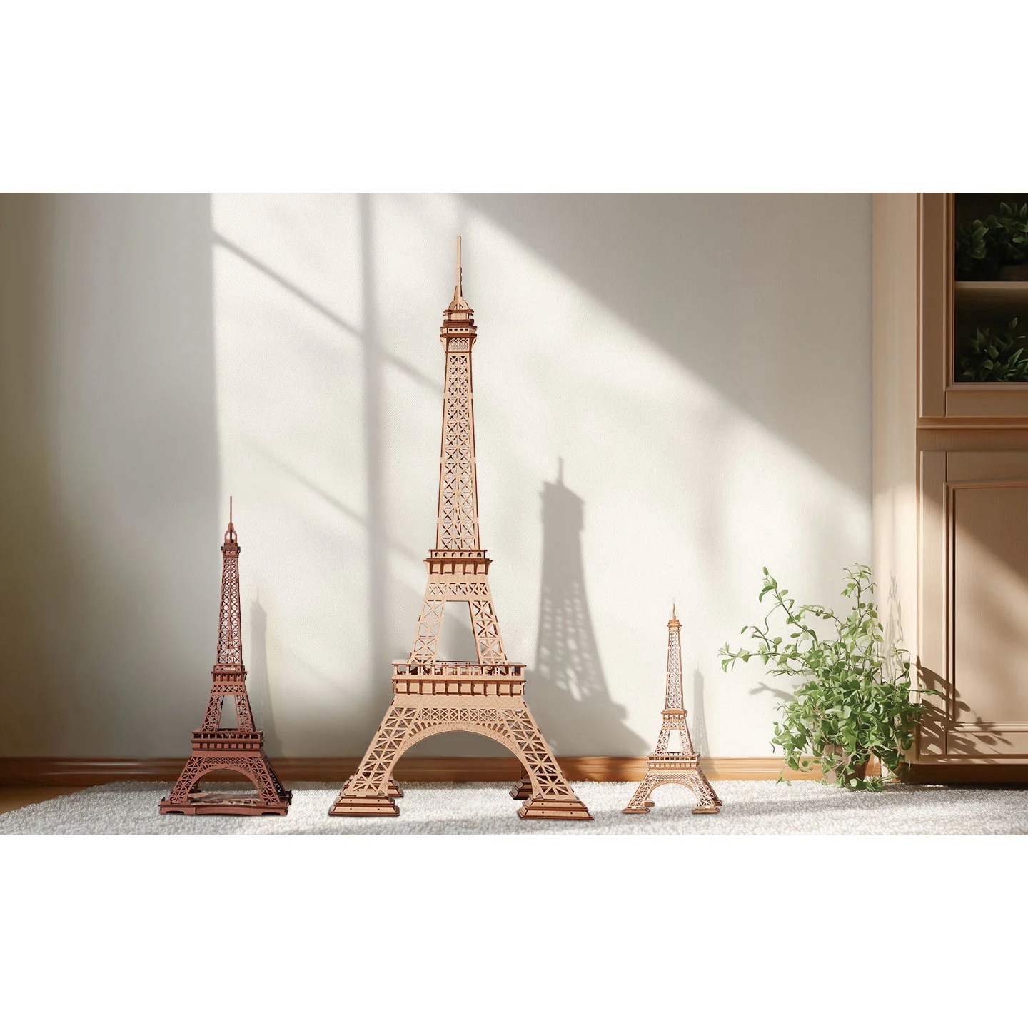 Puzzle 3D, din lemn, Turnul Eiffel Plus, 191 piese - eMAG.ro