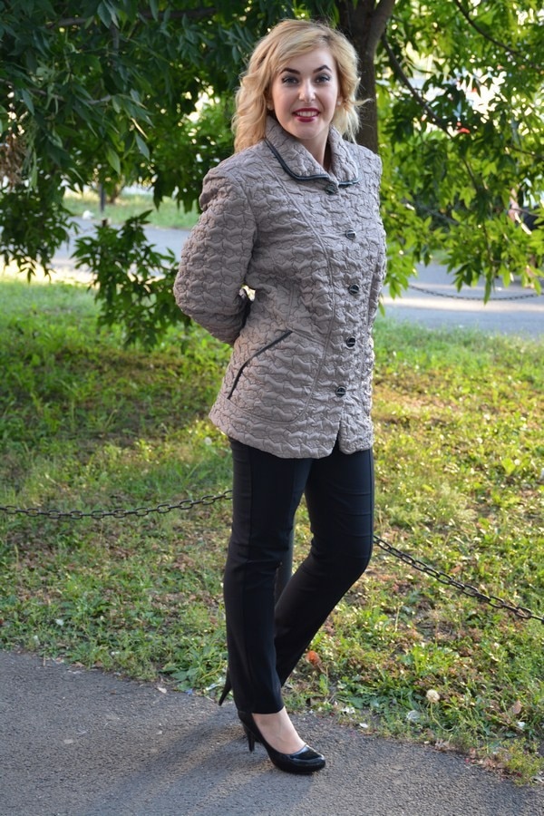 Jacheta de toamna, primavara din fas matlasat, D&J Exclusive, bej, 50 ...