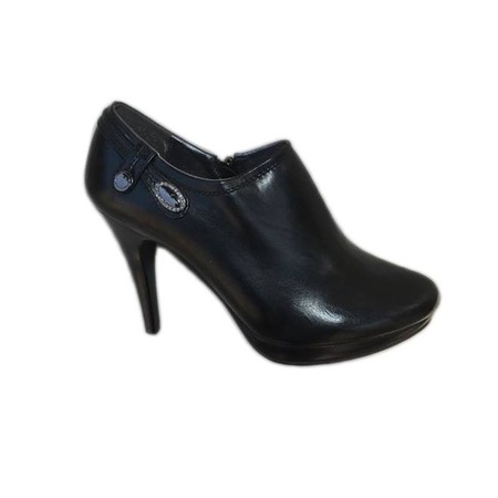 Botine moderne cu insertie tip brosa si fermoar,D&J Exclusive,Negru, 39 ...