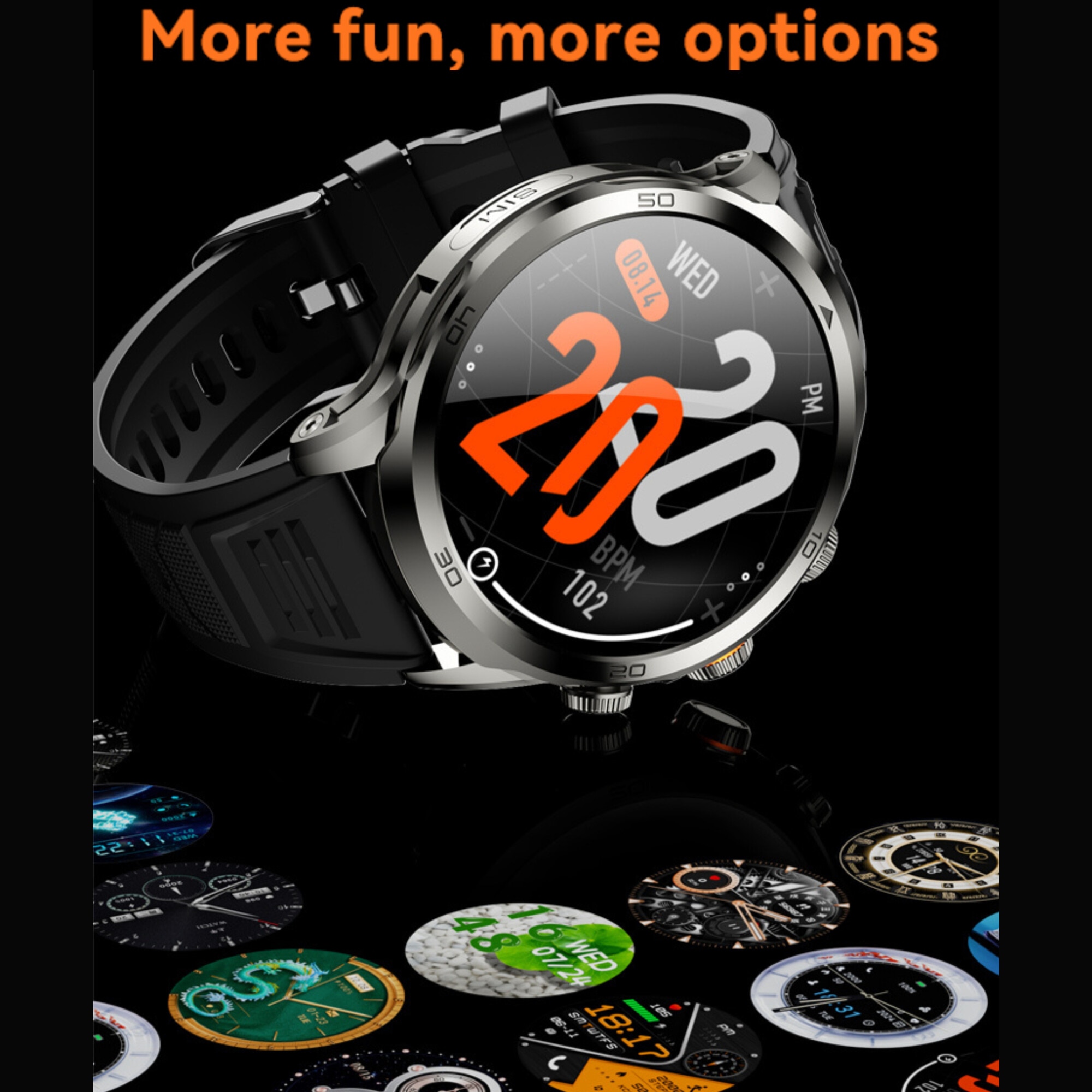 Ceas Smartwatch 4G 1.,75” AMOLED ESL by Essential Level®, GPS, Nano SIM ...
