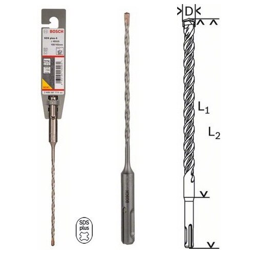BOSCH Fúrószár fúráshoz, SDS-plus-5, Ø4X100 / 165 mm - eMAG.hu