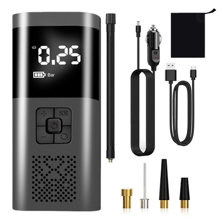 Compresor auto portabil, wireless, digital, portabil, 150 PSI, 20 L/min ...