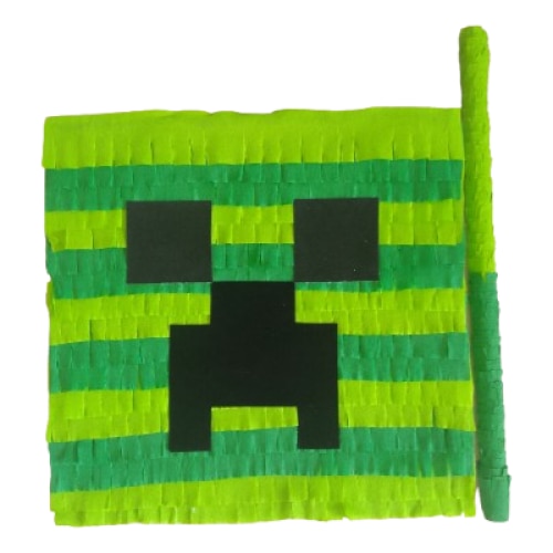Piñata Minecraft Creeper cu bat – petrecere copii – handmade Romania ...