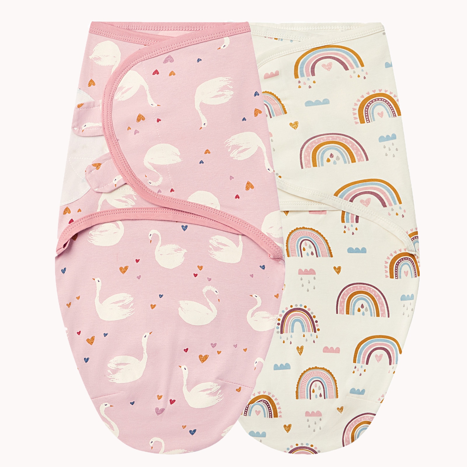 Set 2 sisteme de infasat reglabil, bumbac 100%, 0-3 luni, model ...