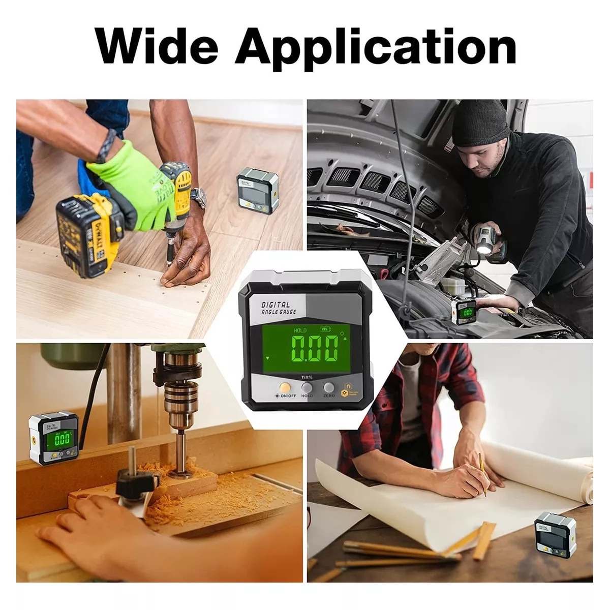 Nivela digitala inclinometru Cu laser, GOSTOCK®, Inclinometru Digital ...