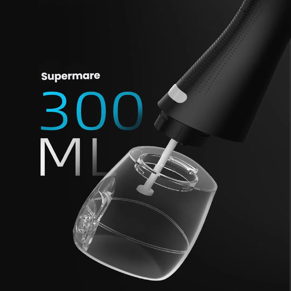 Irigator oral pentru dus bucal, Ultra-Portabil, 5 capete curatare, rezervor 300 ml, 3 trepte ...